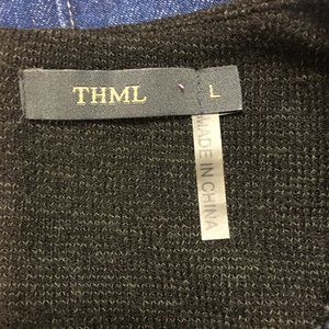 THML | Tops | Thml Blueblack Sleeveless Knit Sweater W Fringe | Poshmark